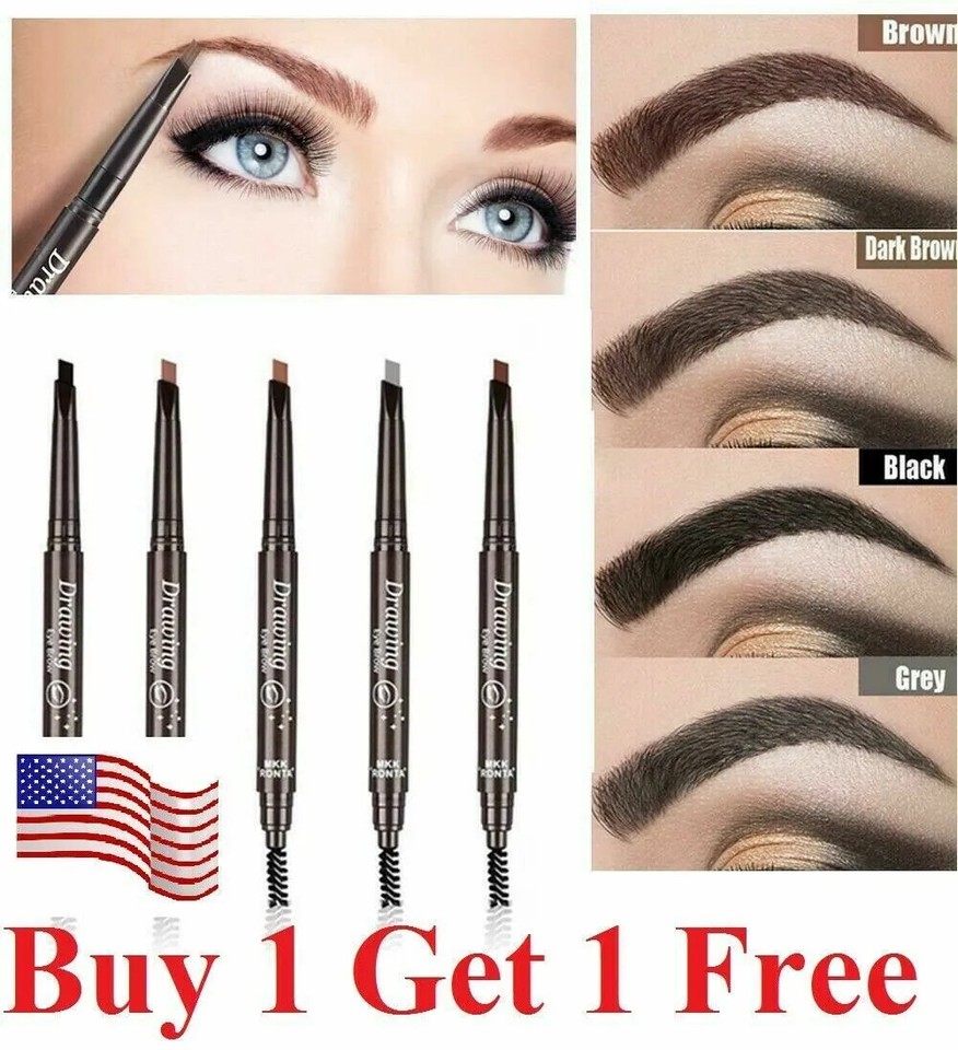 Waterproof Microblading Eye Brow Eyeliner Eyebrow Pen Pencil Brush ...