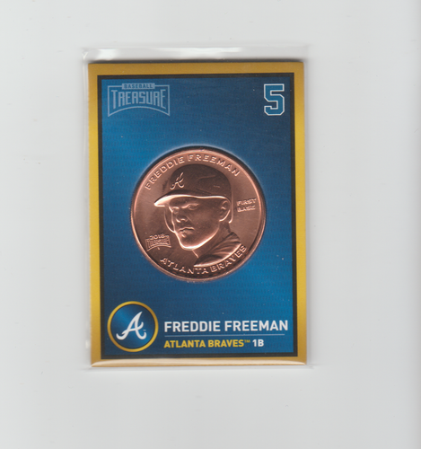 2018 Baseball Treasure Coin Card Freddie Freeman Braves | eBay