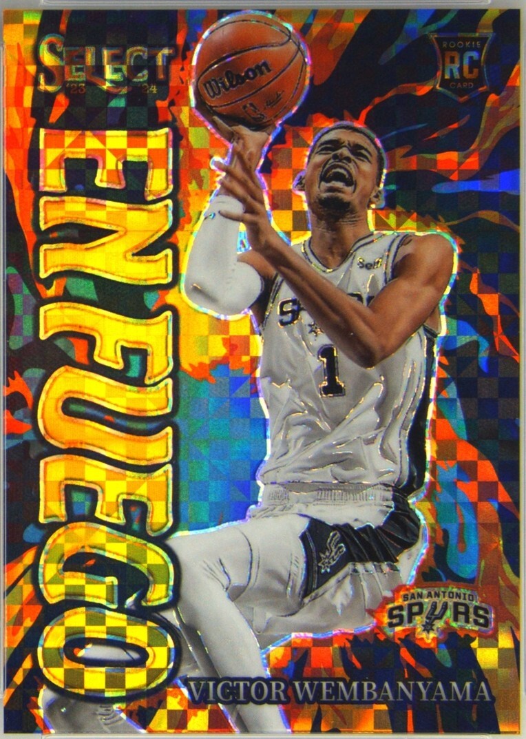 2023-24 Panini Select - En Fuego Victor Wembanyama #4 Gold Prizm /10 ...