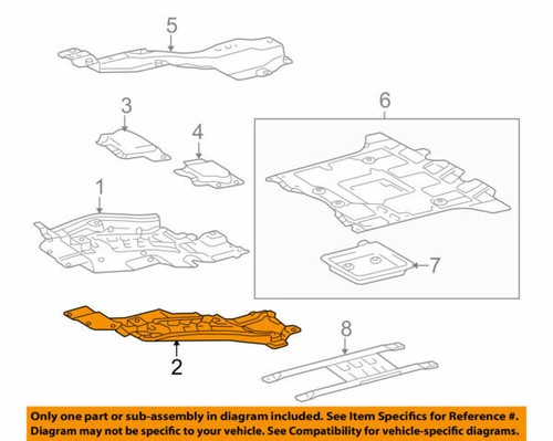 51409-60100 Toyota Cover sub-assy, engine under, lh 5140960100, New ...