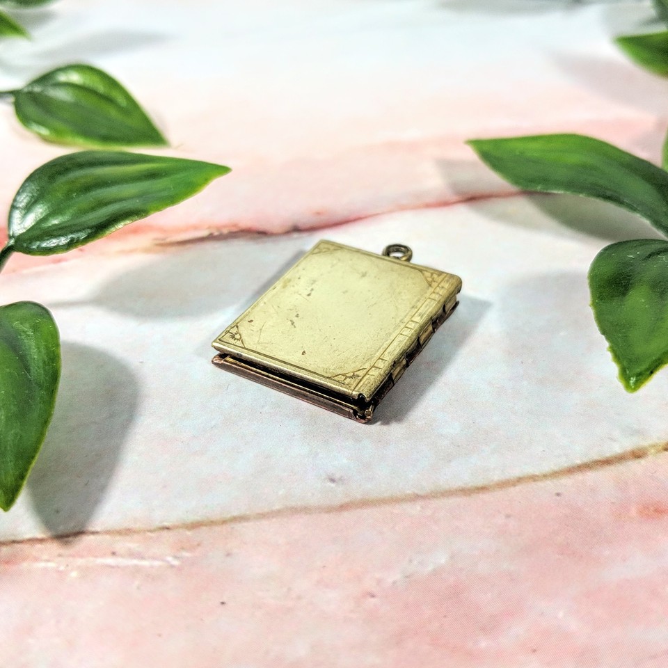 #1 Vintage Mixed Yellow & Rose Gold Plated Book Locket Necklace ...