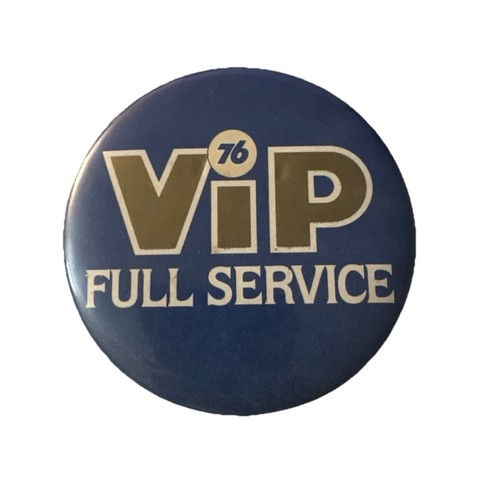 Vintage Union 76 VIP Full Service Gas Station Attendant Button Pin 3 ...