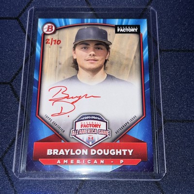 2024 Bowman Braylon Doughty Baseball Factory /10 On Card Auto RC ...