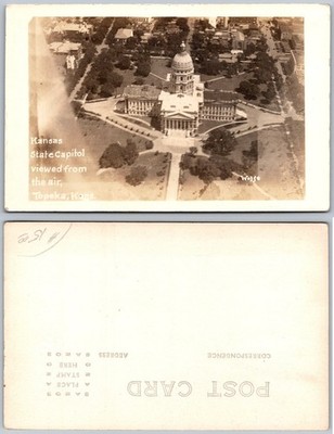 Kansas State Capitol Aerial Topeka KS Postcard | eBay