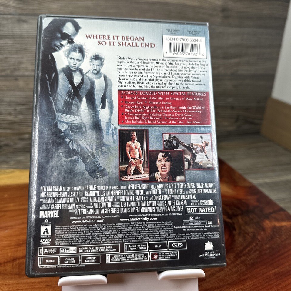 Blade Trinity DVD Unrated 2 Disc Wesley Snipes New Sealed | eBay
