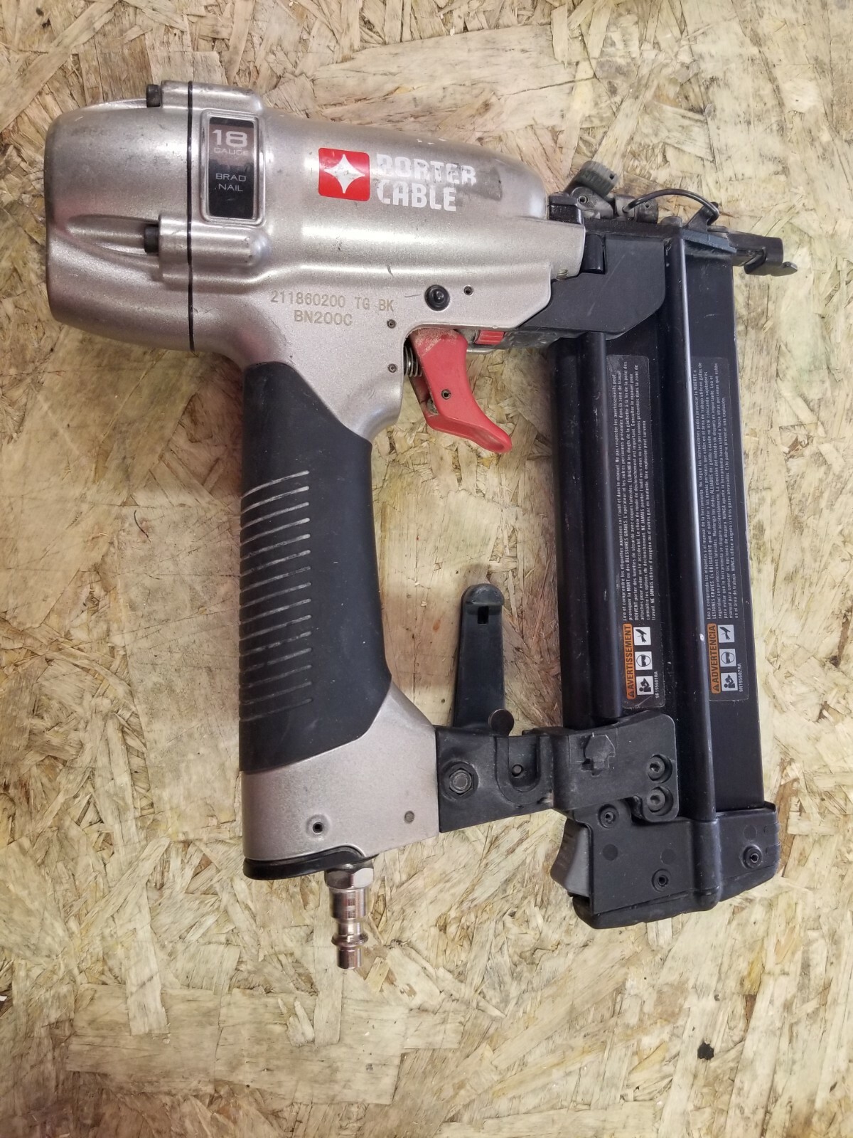 Porter Cable Model BN200C 2"(50mm) 18 GA. Brad Nailer, For Parts or ...