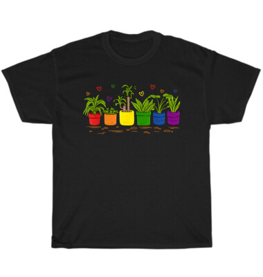 LGBT Pride Month Rainbow Plant Plants Lover LGBTQ Awareness Ally T ...