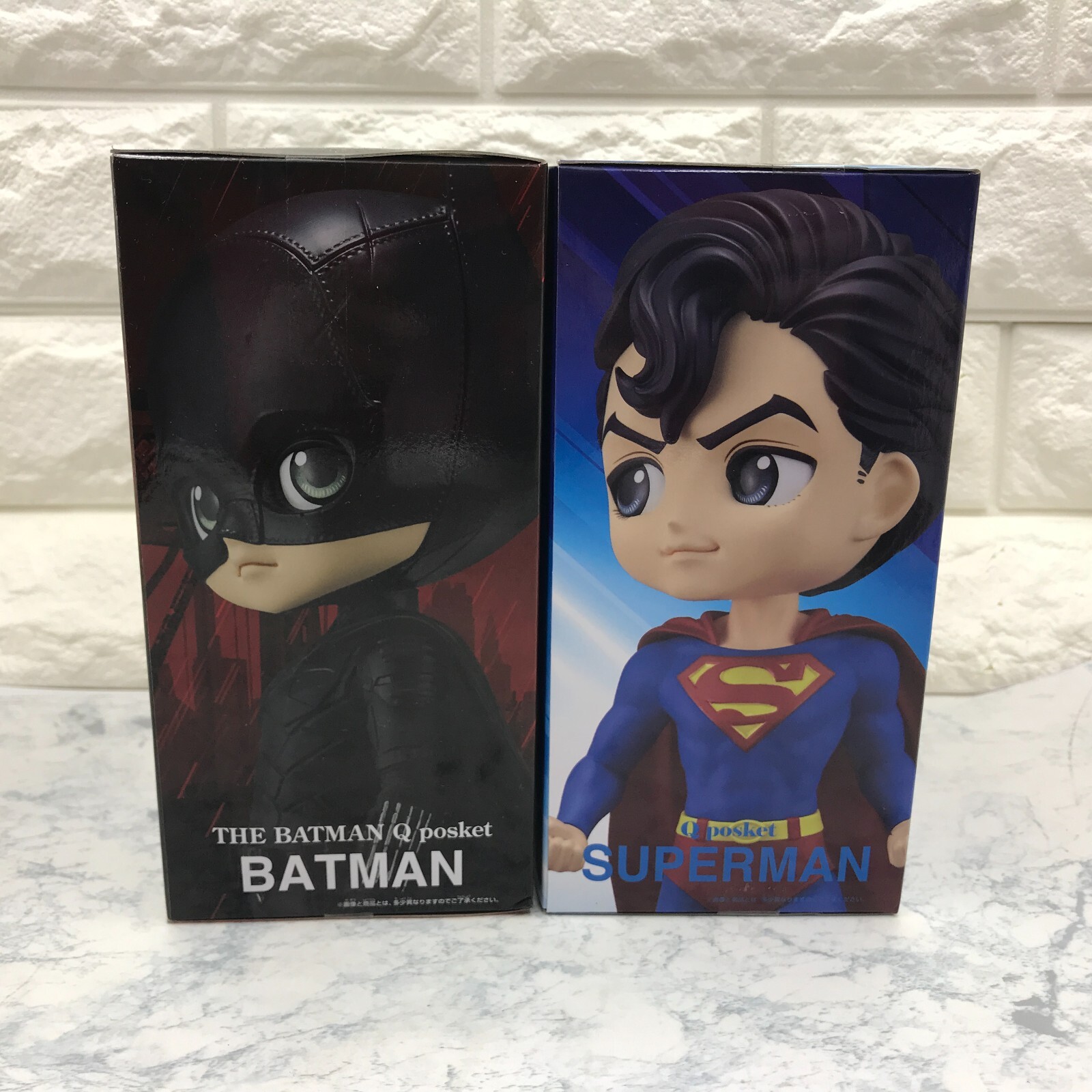 Qposket BATMAN SUPERMAN Figure A Set of 2 Q posket Banpresto Authentic ...