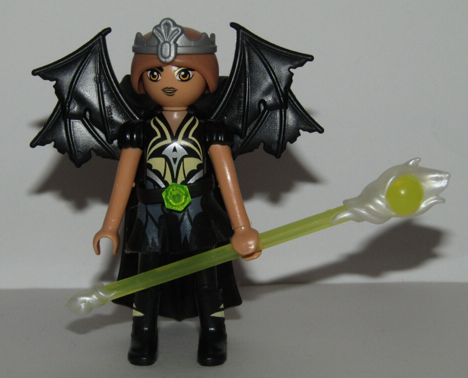 Playmobil Vampire Magic Black Bat Witch Fairy w/ yellow stone scepter ...