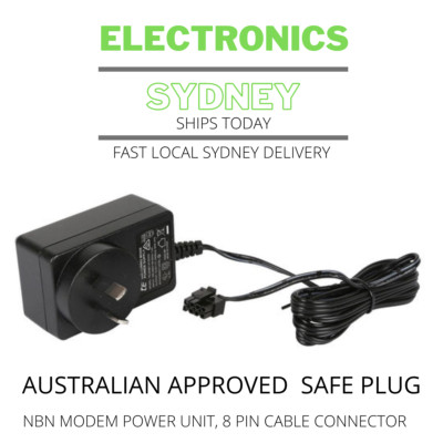 Replacement NBN Satelite Modem 8 Pin UFB Mains Power Cord Cable | eBay