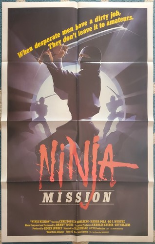 1984 NINJA MISSION Original One Sheet Poster 27x41 Krzysztof Kolberger ...