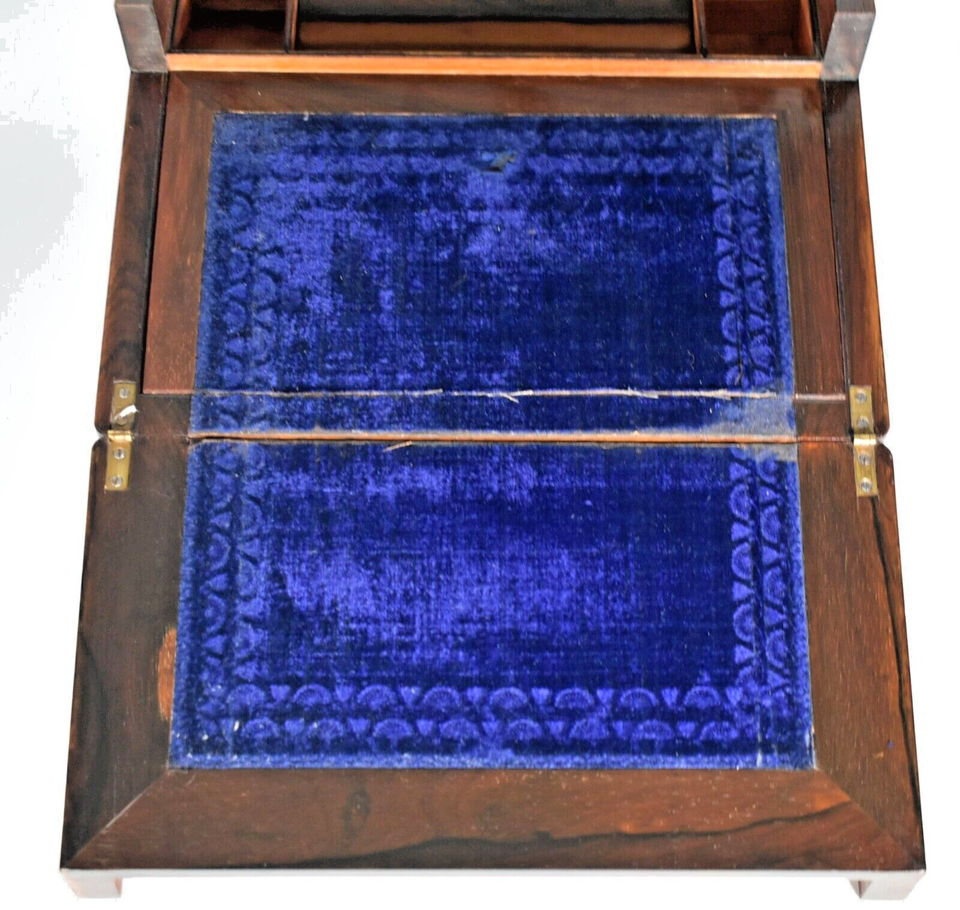 ANTIQUE WRITING SLOPE LAP DESK STATIONERY JEWELLERY BOX c1870 | eBay