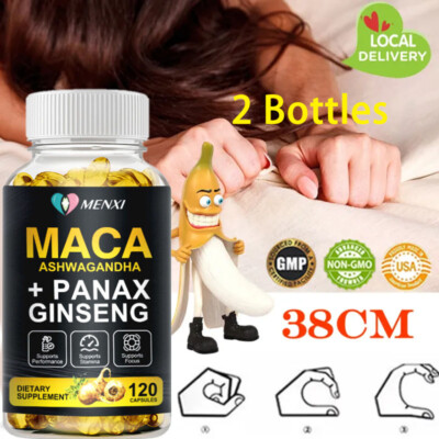 For Men & Women Health Maca Root Capsules Peruvian Maca Extract 2×120 ...