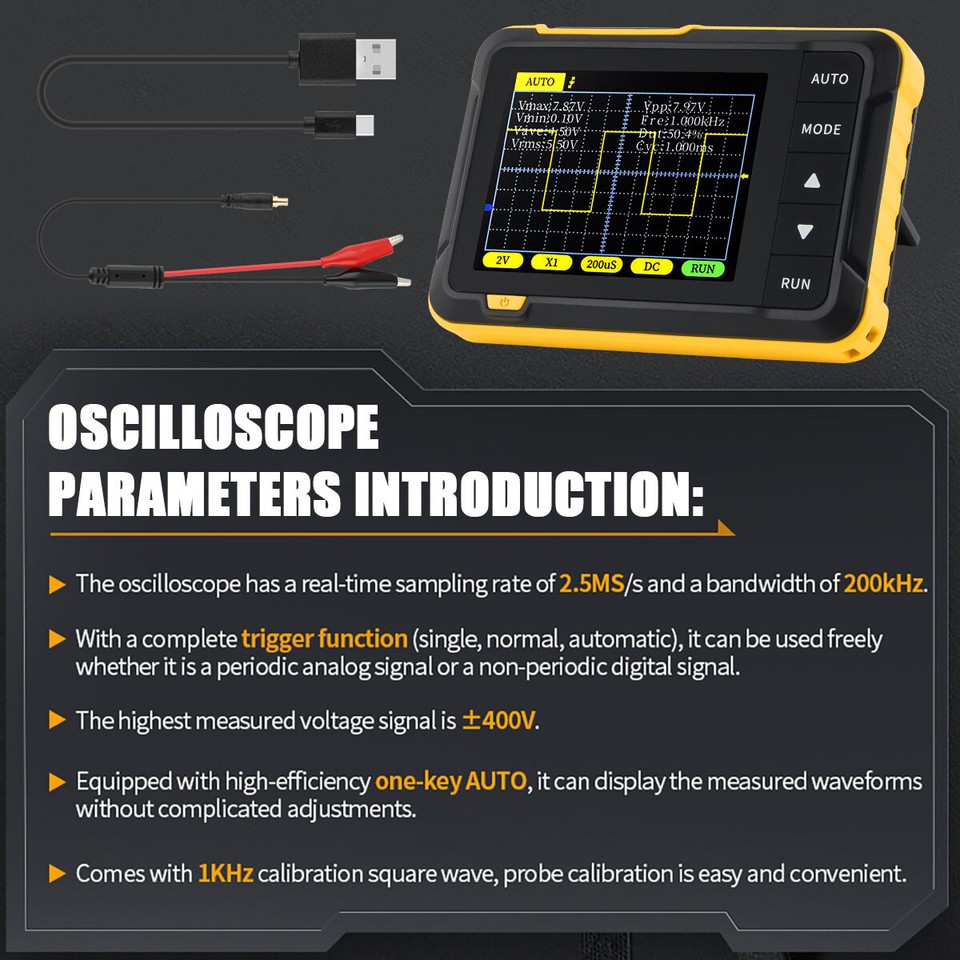 DSO 152 Handheld Small Oscilloscope Portable Digital Oscilloscope ...