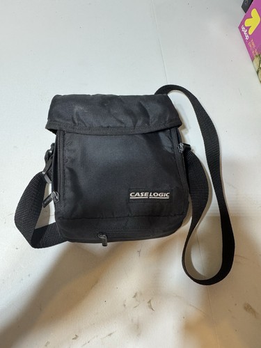 Case Logic Vintage 90s Black Portable CD Player Travel Storage Zippered ...