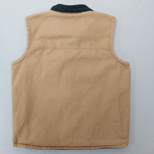 Brazos Work Force Gate Keeper Sherpa Lined Canvas Vest Size Large Brown ...