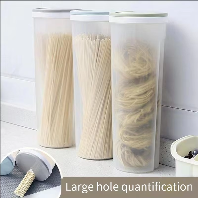 Spaghetti Pasta Storage Container Noodle Canister with Locking Lid ...