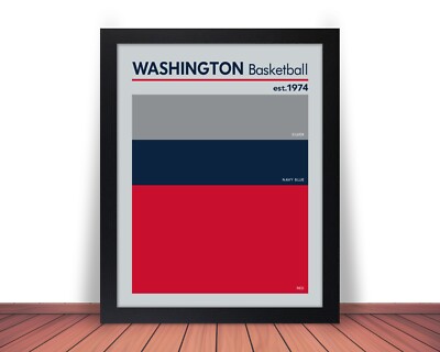 WASHINGTON Wizards comparable Basketball Swatch Color Photo 8x10 11x14 ...