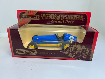 Matchbox Models of Yesteryear Y-14 1935 ERA R.1.B Blue & Yellow NEW ...