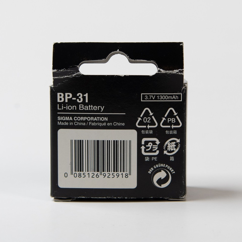 [NEW RARE] Genuine Sigma BP-31 Lithium-ion Battery Pack for Sigma DP ...