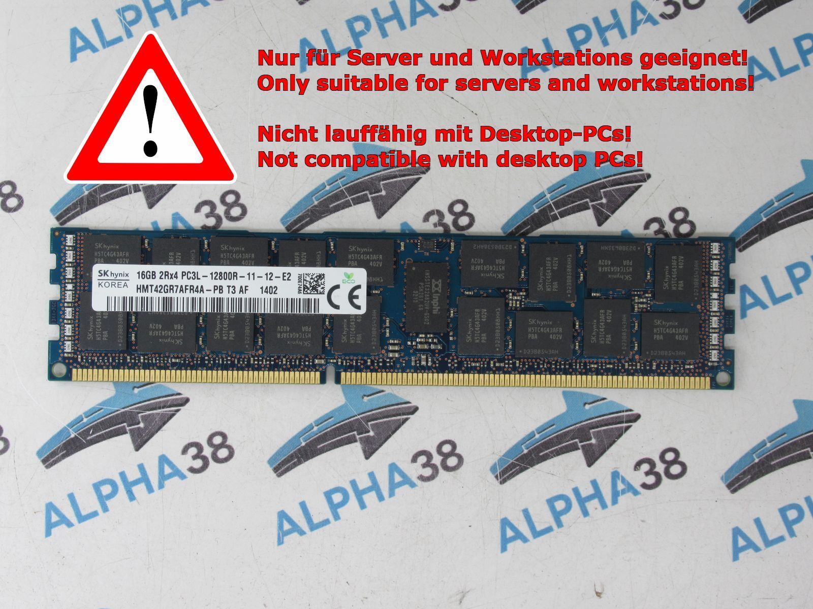SK Hynix 16 GB Rdimm ECC Reg DDR3-1600 Supermicro X8DAH F-Lr Server RAM ...