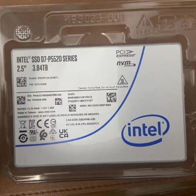 Intel P5520 3.84TB SSD U.2 SSDPF2KX038T1N1 PCIe 4.0 x4 NVMe 2.5 inch 7 ...