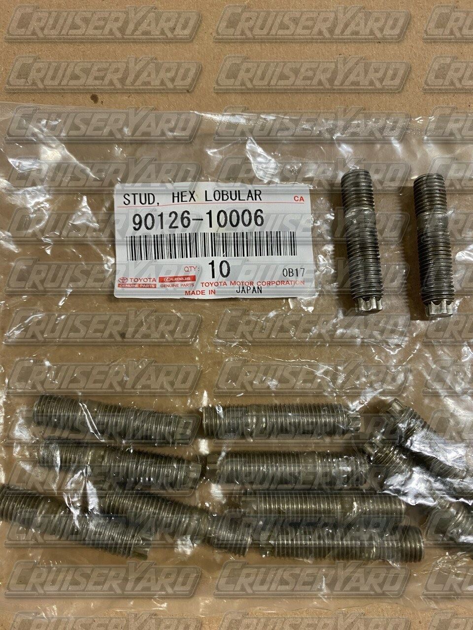 New Toyota Land Cruiser OEM Exhaust Hex Studs, Pair of 2, 90126-10006 ...