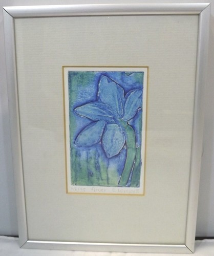 Elizabeth Lovejoy Signed Ltd. Ed. Collagraph Print 'Flower' (1990 ...