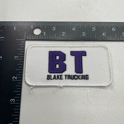 Vtg BT BLAKE TRUCKING Trucker Patch 281E | eBay