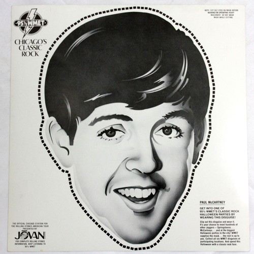 Paul McCartney Mask Rolling Stones Mid '70 95½ WMET Chicago Classic ...