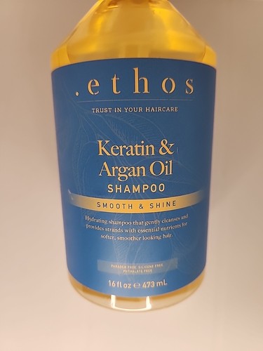 Ethos Keratin & Argan Oil Shampoo Smooth & Shine 16 fl oz 810016296553 ...