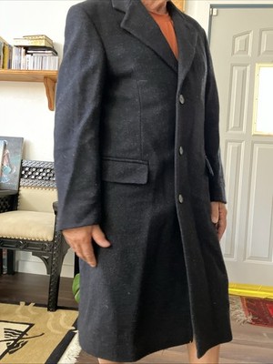 Black Gerald Austin Mens Coat, 100% Wool made in Slovakia. | eBay