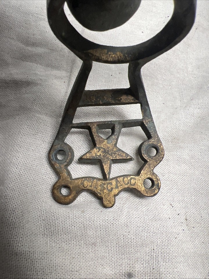 Vintage Chicago Cable Car Brass Trolley Bell Wall Mount (See Condition ...