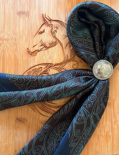 Western Concho Scarf Slide | Floral Bandana Slide | Cowboy Cowgirl ...