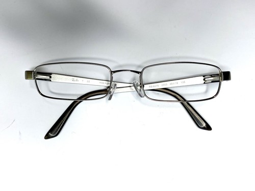 RayBan Silver Metal Rectangular Glasses Flexible Temples RB 6076 2553 ...
