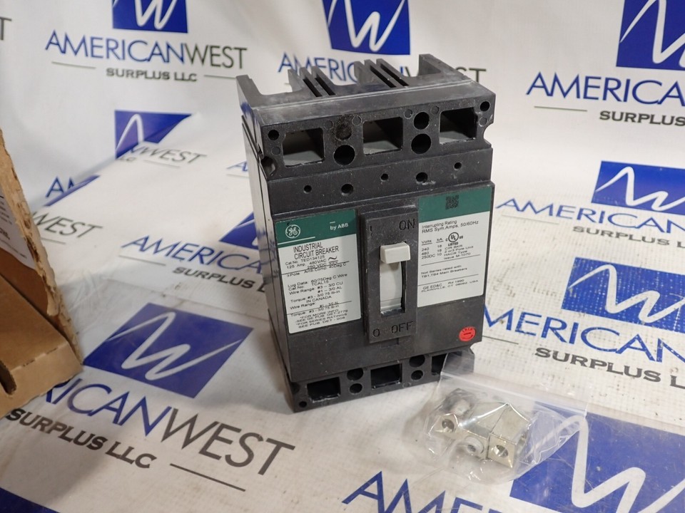 New in box GE TED134125 TED134125WL 125 amp 3p 480v Circuit Breaker | eBay