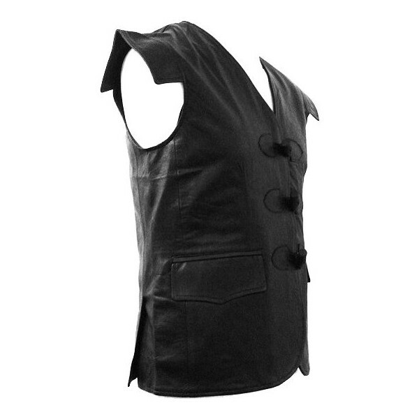 JACOBITE GENUINE COWHIDE 100% QUALITY LEATHER WAISTCOAT SWORDSMAN ...