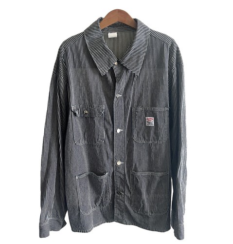 Vintage USA Pointer Brand Chore Barn Workwear Hickory Stripe Denim Jacket XXL | eBay