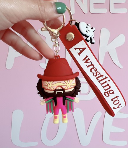 Wrestler Macho Man (Randy Savage) WWE Keychain Keyring Pendant Bag Pom ...