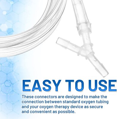 Oxygen Tubing Connectors Y Splitter - Oxygen Therapy, Cannula Connector ...