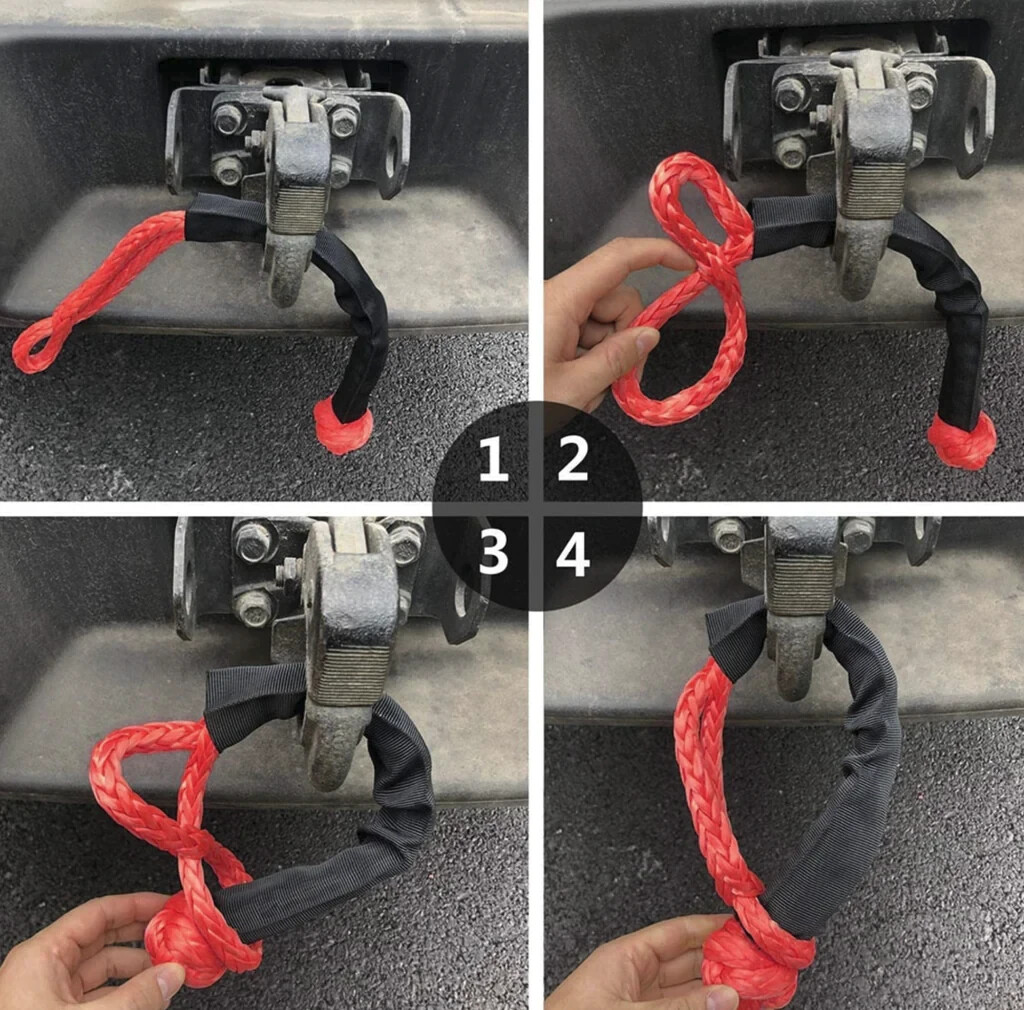 RECOVERY Snatch Block Pulley Rope Ring 10T + 2x 17.95T Soft Shackle ...