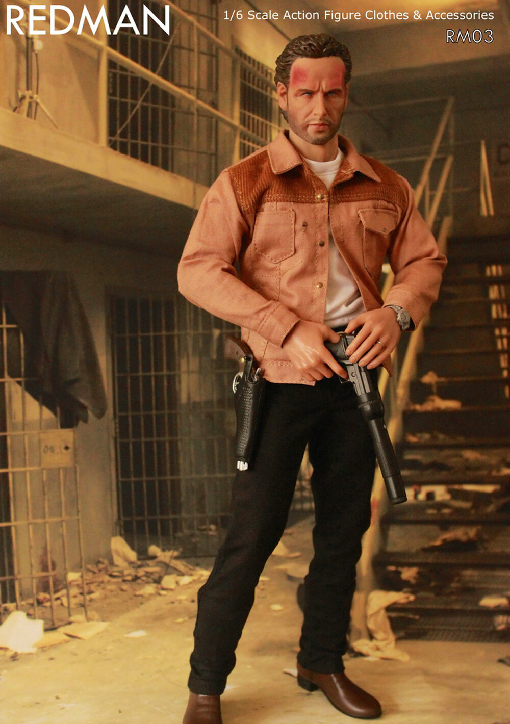 REDMAN Sheriff Rick The Walking Dead 1/6 Outfit Figure Accessory RM03 ...