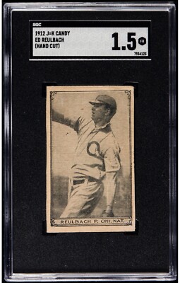1912 J=K Candy Box Card Ed Reulbach Chicago Cubs SGC Graded | eBay