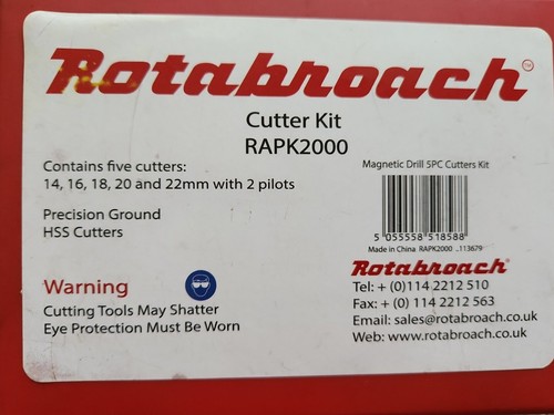 Halls HLLRAPK2000 Rotabroach™ HSS Raptor Cutter Kit, 7 Piece | eBay ...