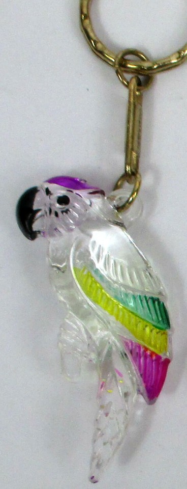 LOT OF 12,24 PC-ASSORTED COLOR PAINTED ON CRYSTAL CLEAR ANIMAL KEYCHAIN ...