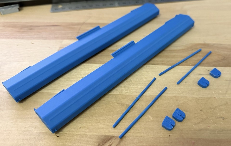 1/64 Scale Stripper Header - Light Blue 42’ - Custom Farm Toys (2 Pack ...