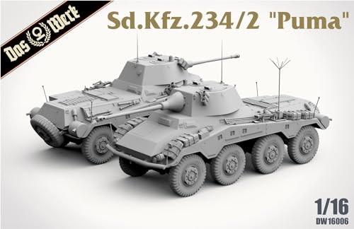 Das Werk 16006 1/16 Sd.Kfz. 234/2 Puma Model Kit with Bonus Figure ...