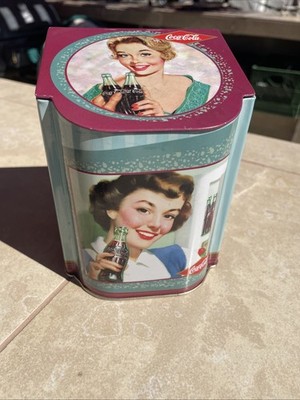 Coca-Cola Slope Lid Tin Box – Retro Advertising Collectible - Vintage ...