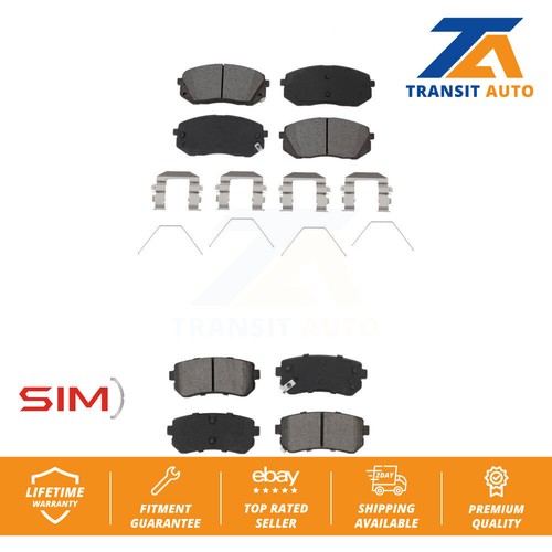 Front Rear Semi-Metallic Brake Pads Kit For Kia Optima With Manual ...