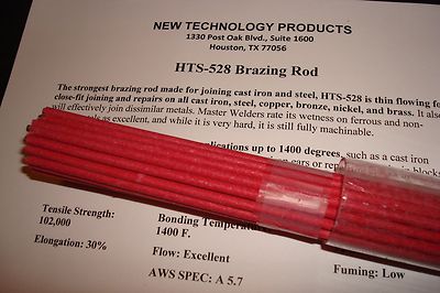 4 HTS-528 Brazing Rod Welding Repair Cast Iron Steel Metals- Built in ...